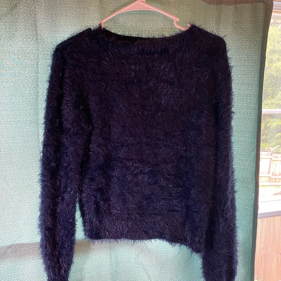 Copper Key | Sweaters | Cooper Key Dark Royal Blue Fuzzy Long Sleeve ...